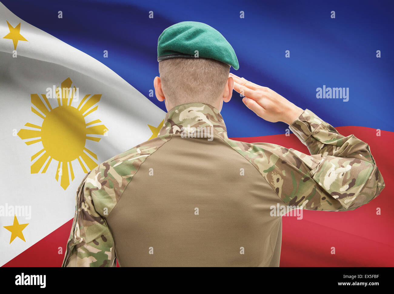 Filipino Soldier Salute