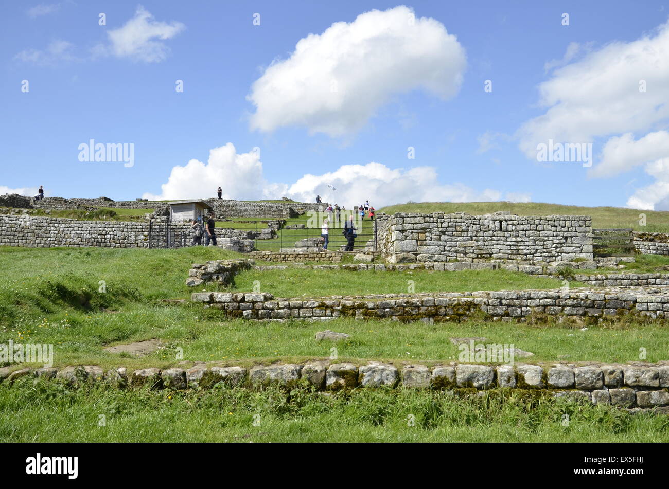 Housesteads fort on Hadrian's Wall in Northumberland Stock Photo - Alamy
