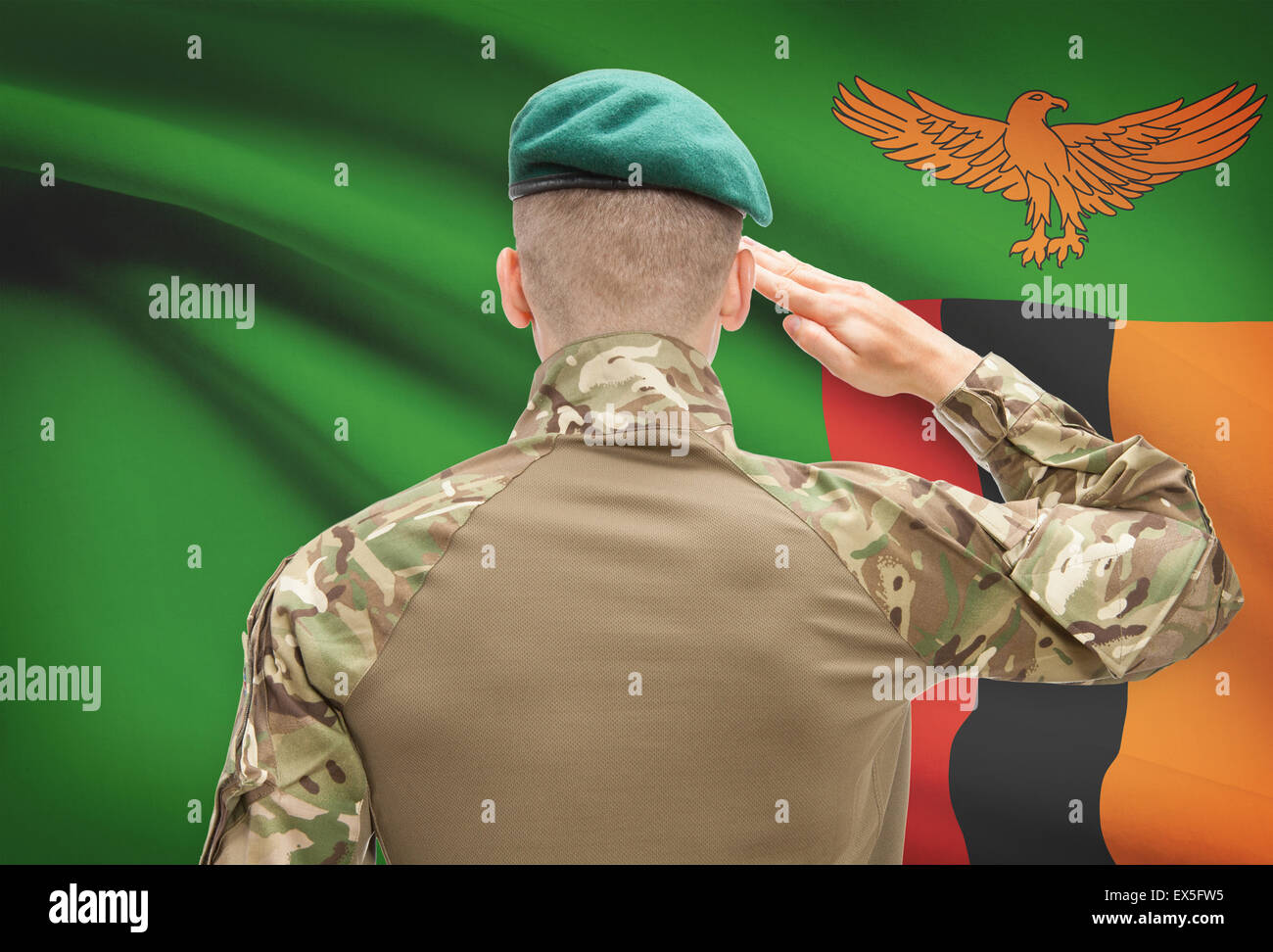 Zambia army flag hi-res stock photography and images - Alamy