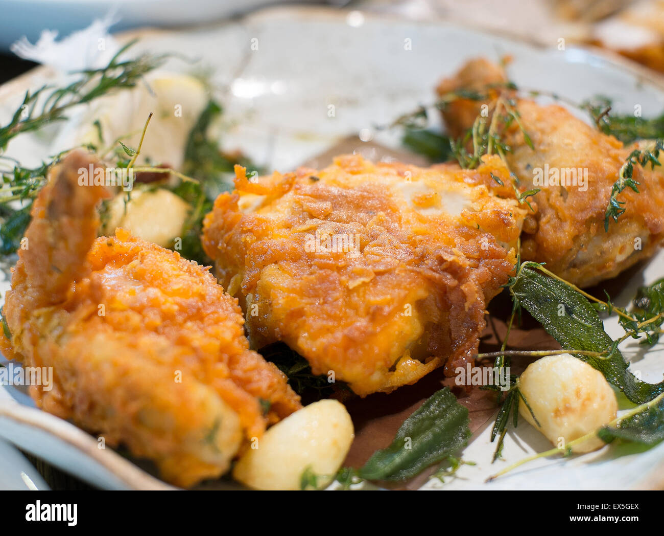 Roasted Fried Chicken, selection focus point Stock Photo - Alamy