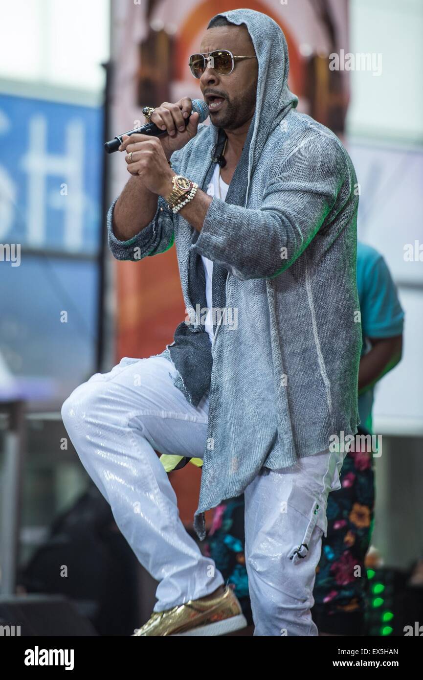 New York, USA. 7th July, 2015. Shaggy on stage for NBC Today Show ...
