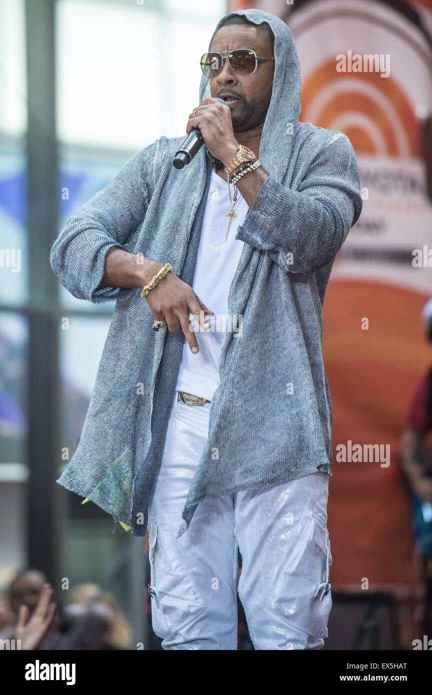 New York, USA. 7th July, 2015. Shaggy on stage for NBC Today Show ...