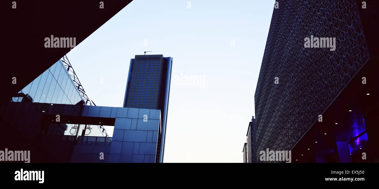 blue lines of the buildings in the city Stock Photo - Alamy