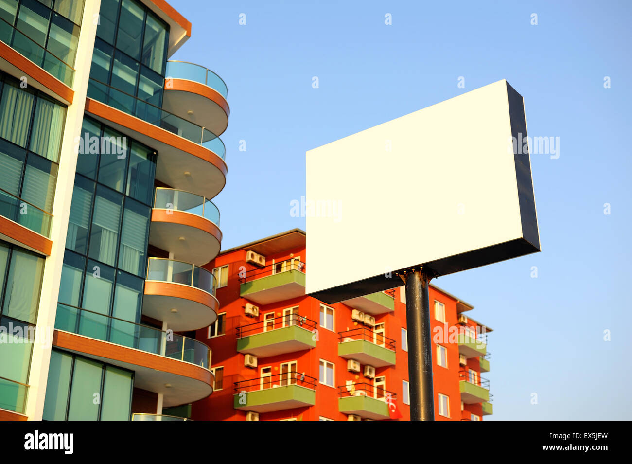 Blank board for adds outside. Empty street billboard Stock Photo - Alamy