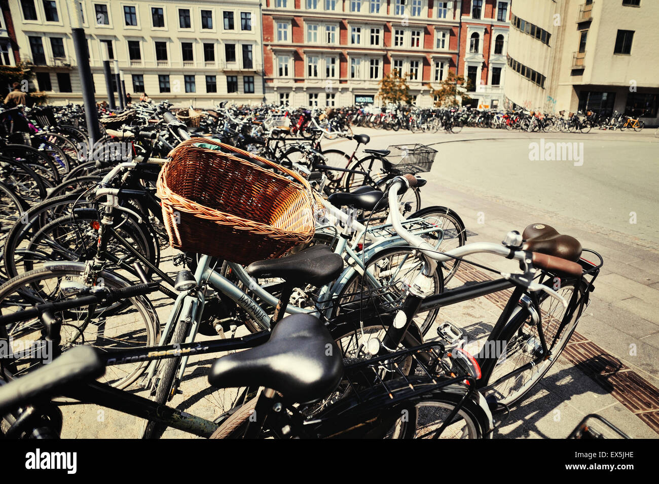 Bicycles in line. Active lifestyle Stock Photo - Alamy