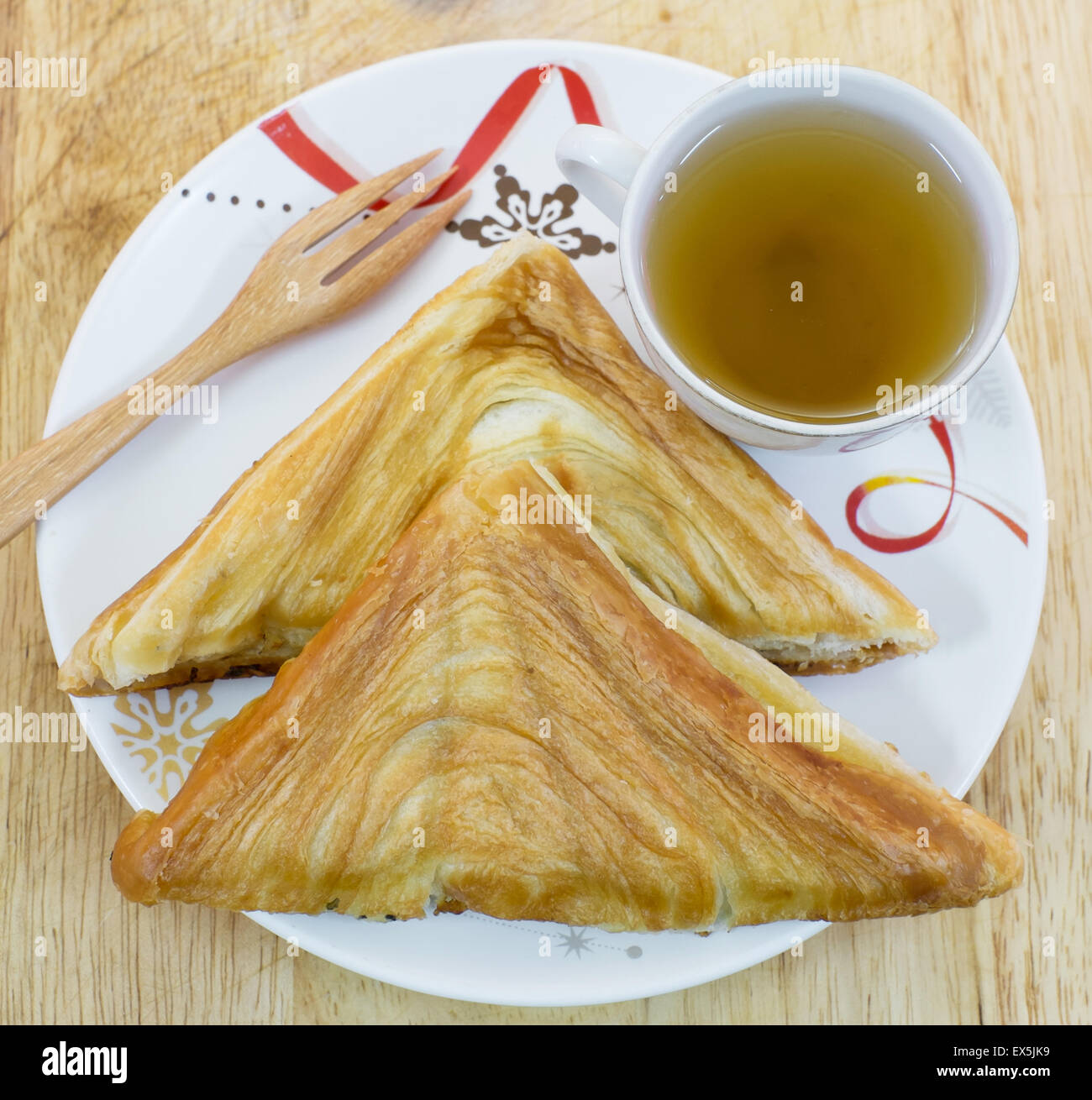 sandwich ham and hot chinese tea Stock Photo - Alamy