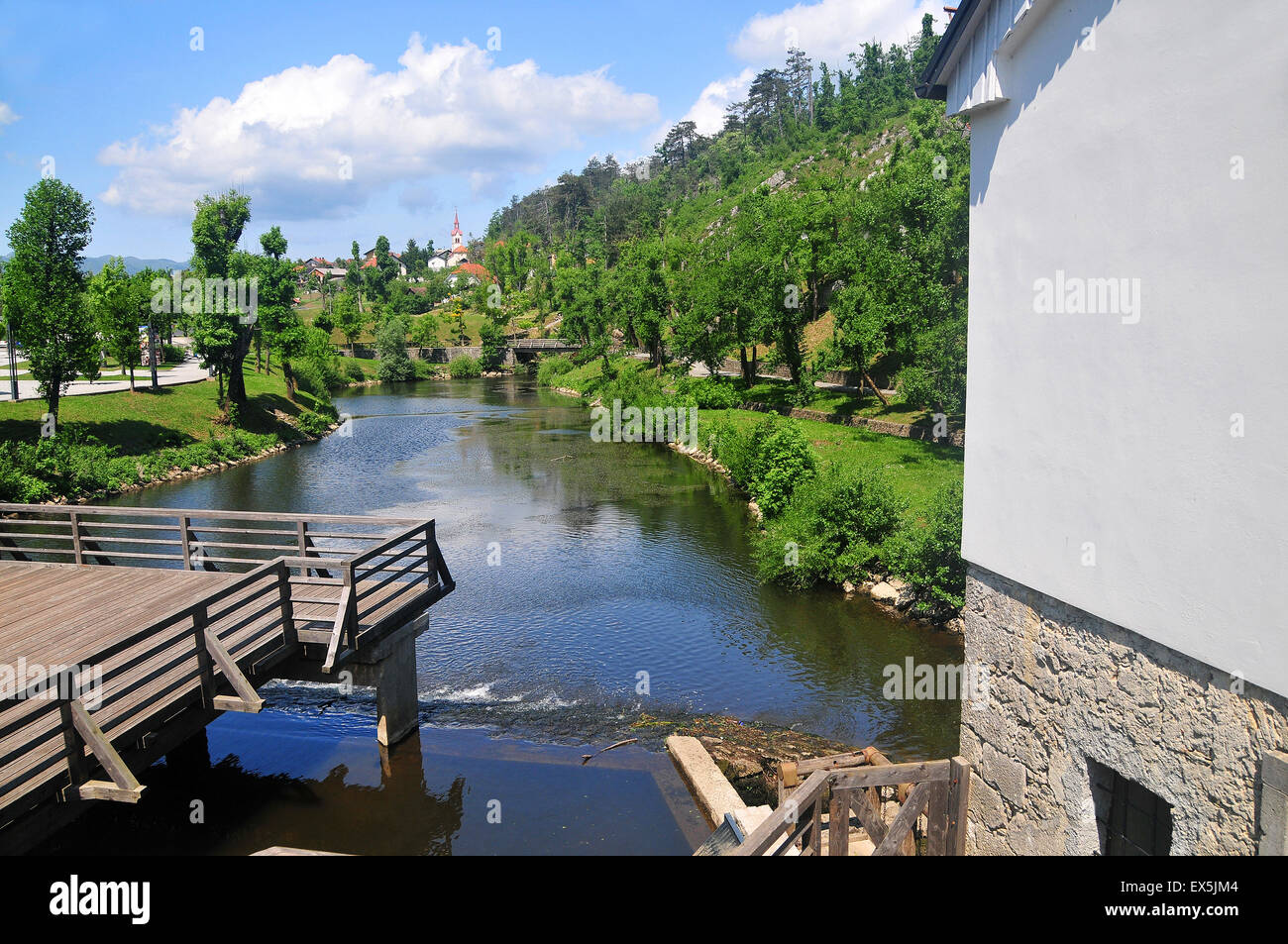 The waterway area around the Postojna Caves near Koper, Slovenia is ...