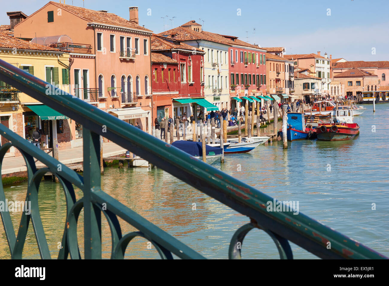 View of Murano from Ponte Vivarini Venetian Lagoon Veneto Italy Europe ...