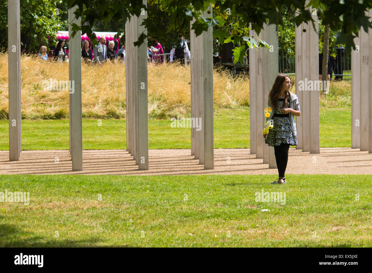 Hyde Park, London, July 7th 2015. Families of the victims and survivors ...