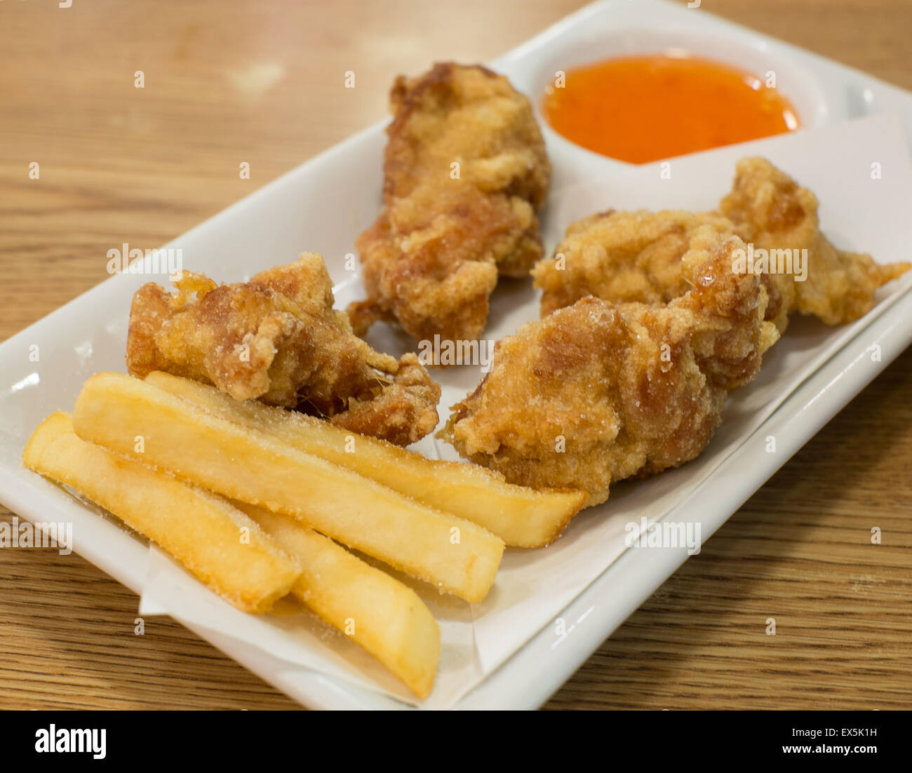 Deep fried chicken, selection point focus Stock Photo - Alamy