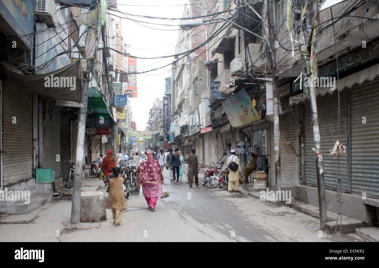 Shops seen closed during shutter down strike called by Traders ...