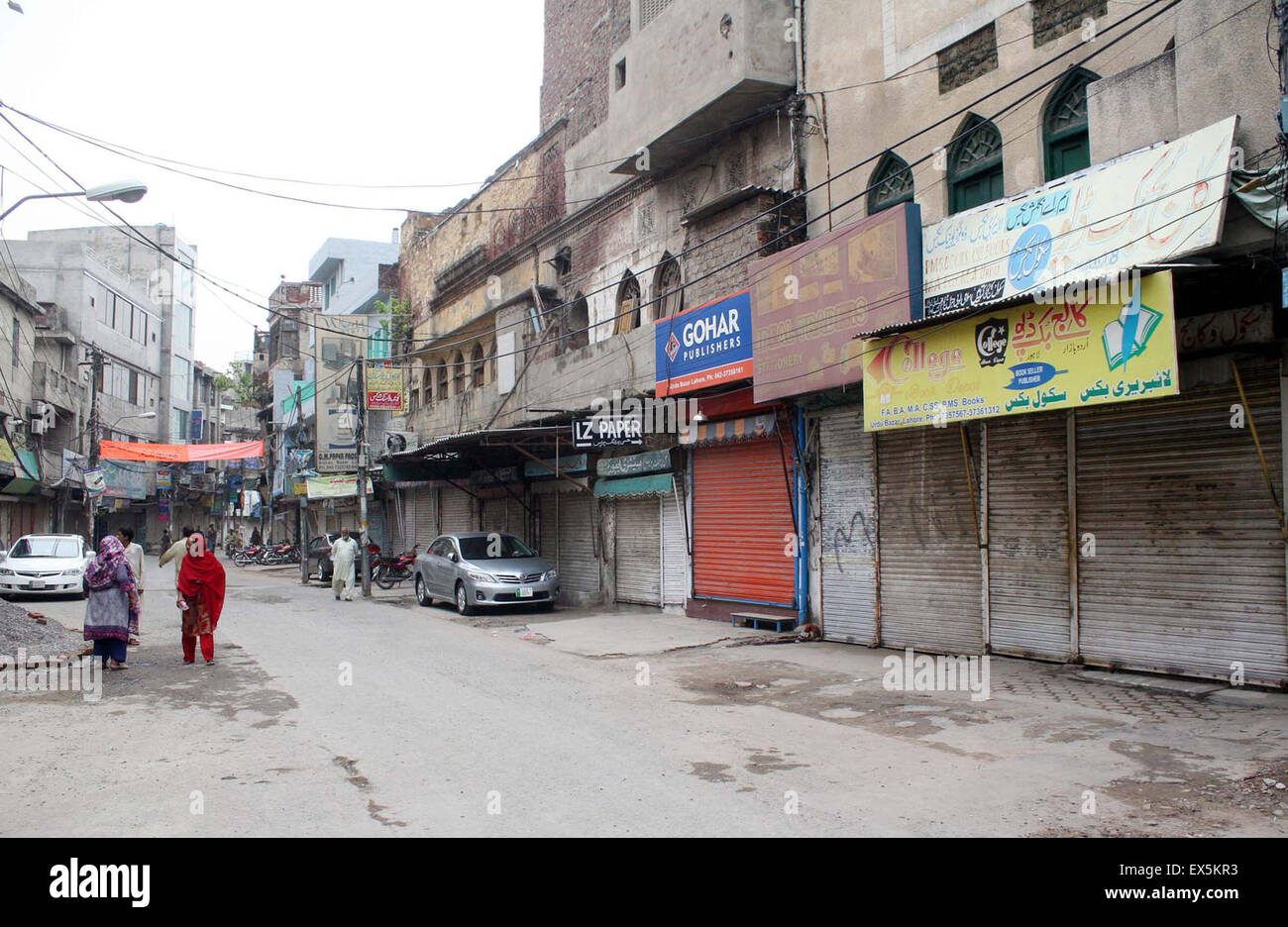 Shops seen closed during shutter down strike called by Traders ...