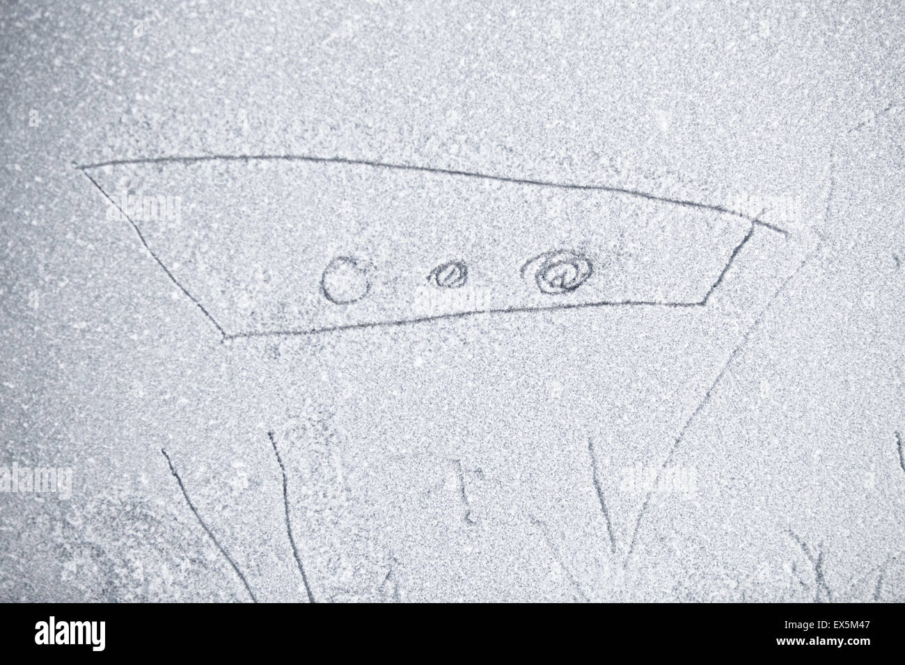 Drawing on snow Stock Photo - Alamy
