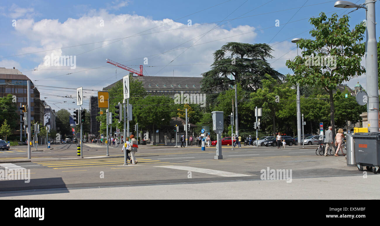 Switzerland zurich trees road hi-res stock photography and images - Alamy