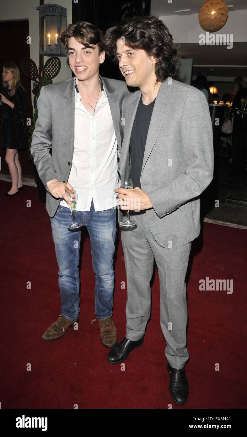 London. UK. Sascha Bailey & Fenton Bailey at the Daphne's restaurant ...