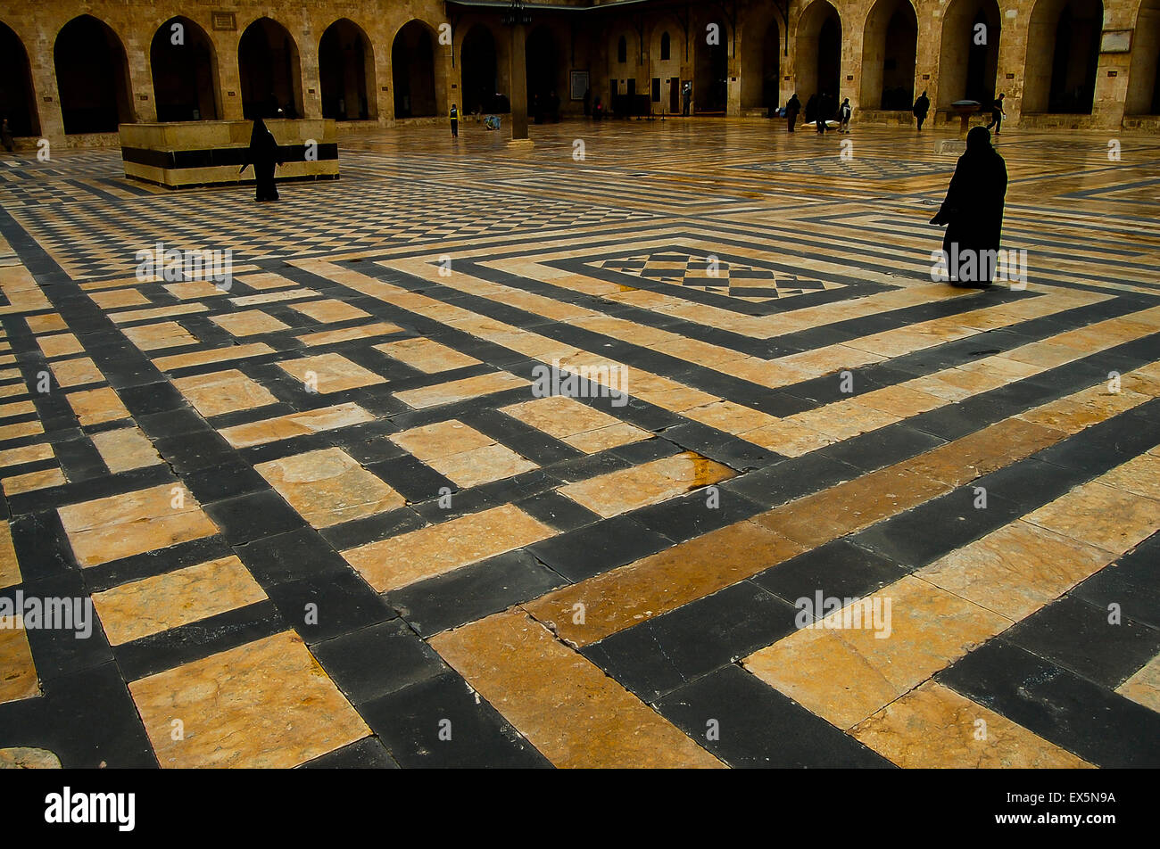 The Great Mosque of Aleppo Floor - Syria Stock Photo - Alamy