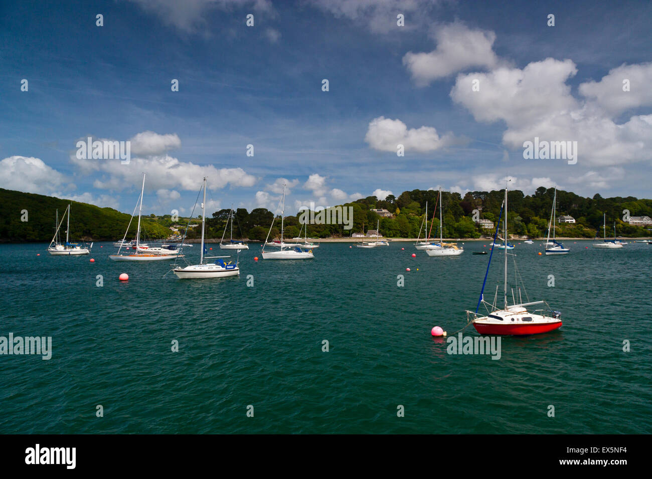 Boats On The Helford River,Cornwall, South West,UK Stock Photo - Alamy