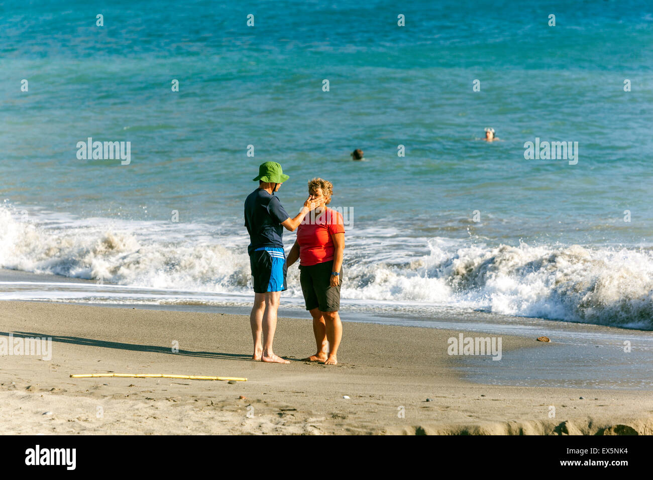 Crete beach people hi-res stock photography and images - Alamy