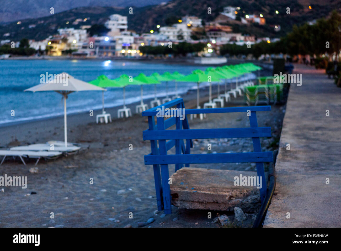 Beach, twilight, Plakias, Crete, Greek Island, Greece Stock Photo - Alamy