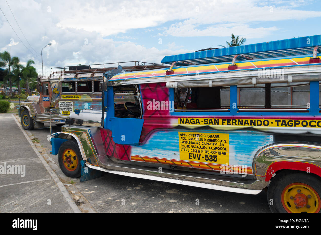 jeepneys in the streets of naga city. Jeepneys are the most popular ...