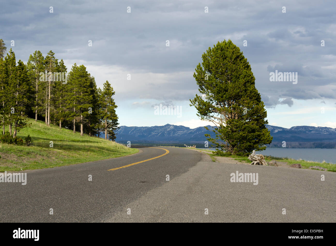Yellowstone road hi-res stock photography and images - Alamy