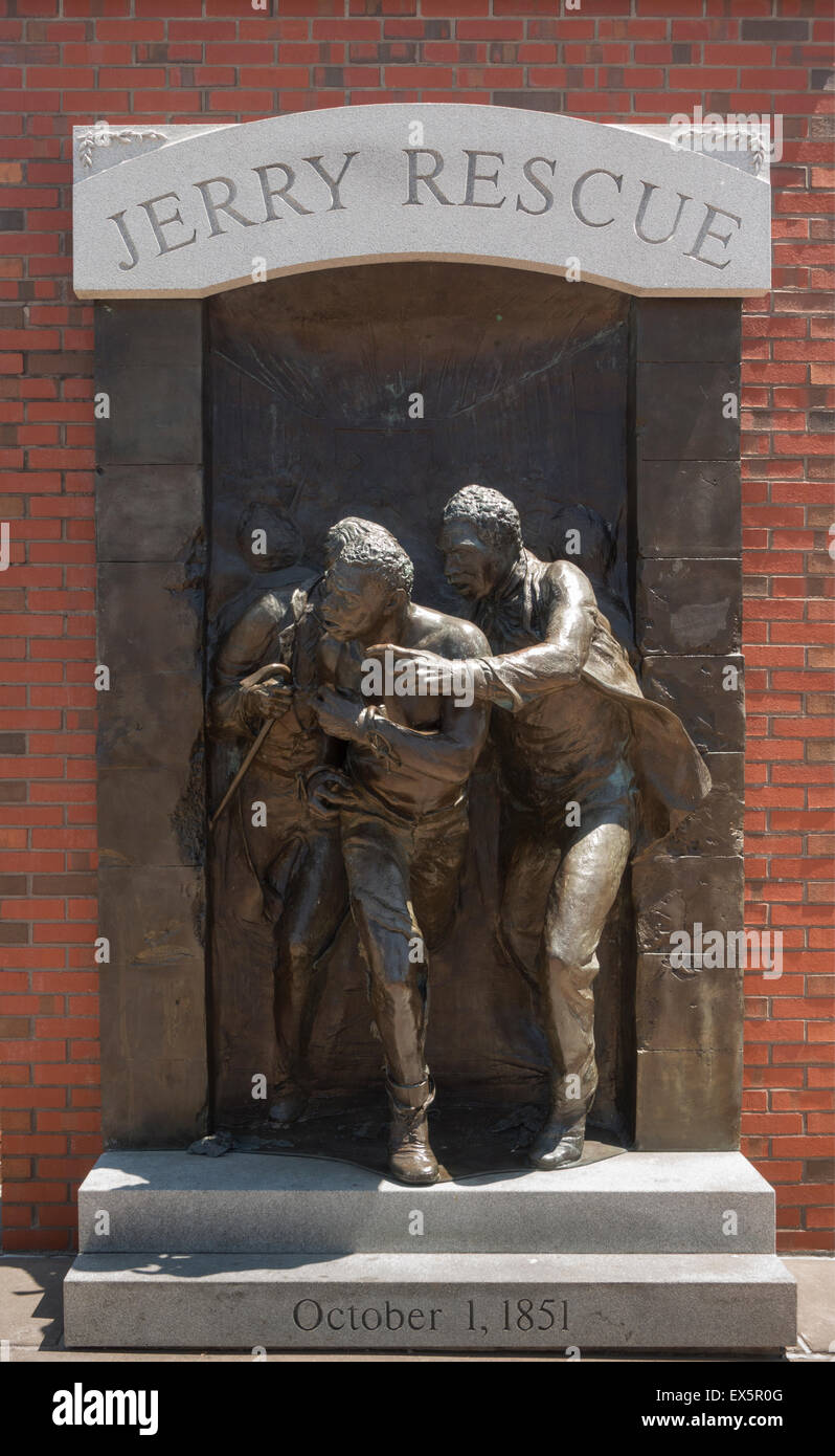 Jerry rescue monument in Syracuse NY Stock Photo - Alamy