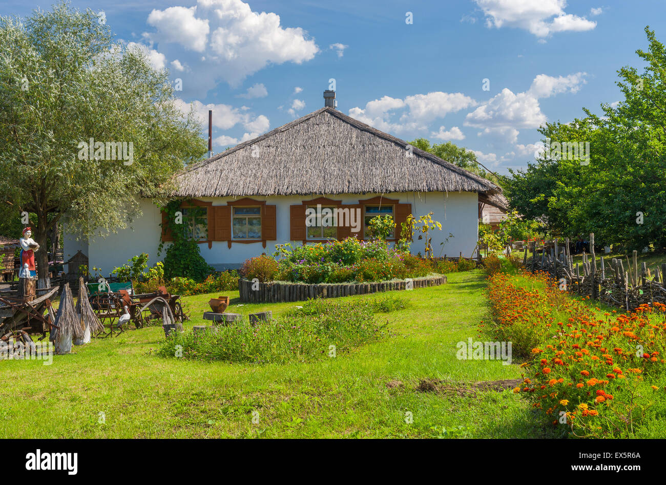 An ancient Ukrainian farm-stead near Dikan'ka village Stock Photo - Alamy
