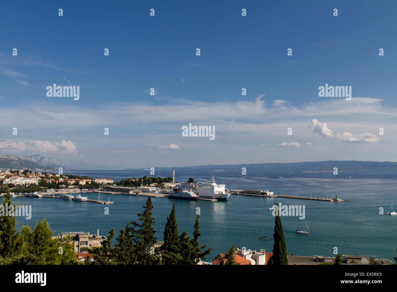 View at Split, Croatia from Marjan hill Stock Photo - Alamy