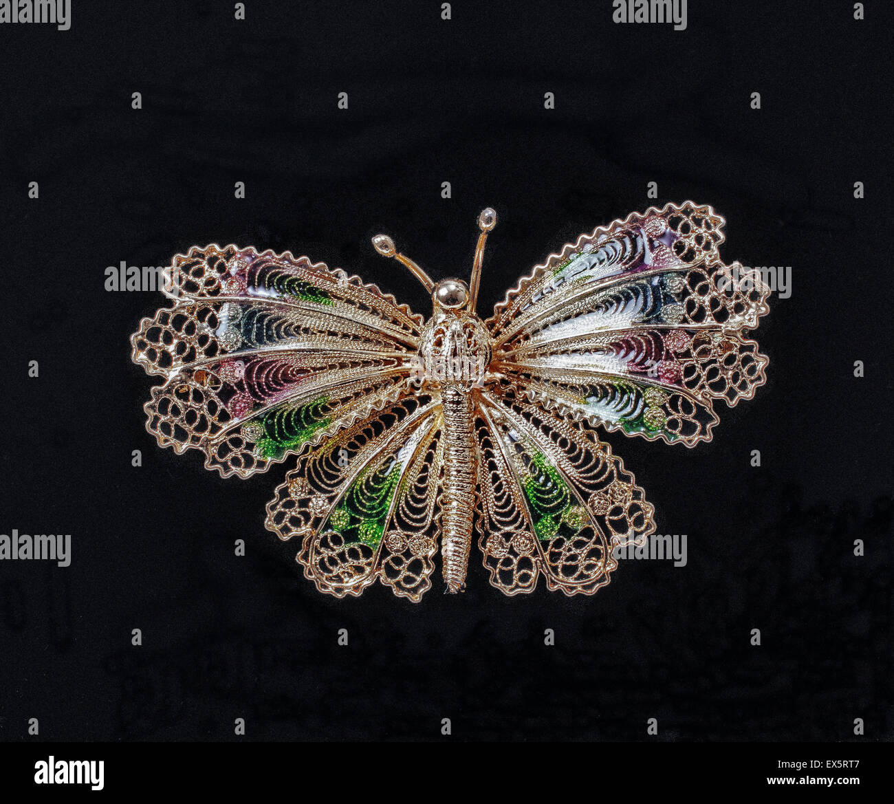 little masterpiece of art in golden or silver filigree Stock Photo - Alamy