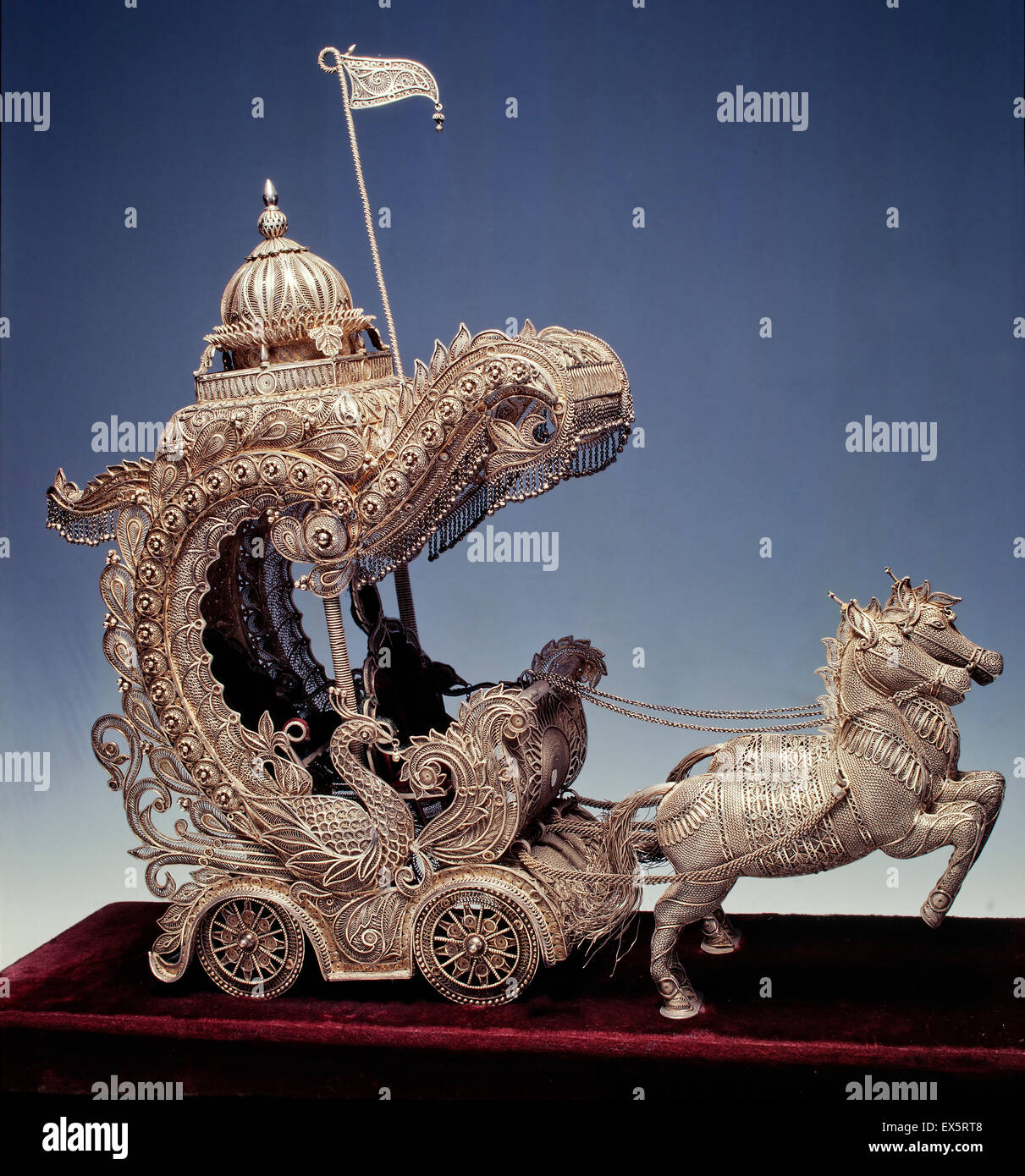 little masterpiece of art in golden or silver filigree Stock Photo - Alamy