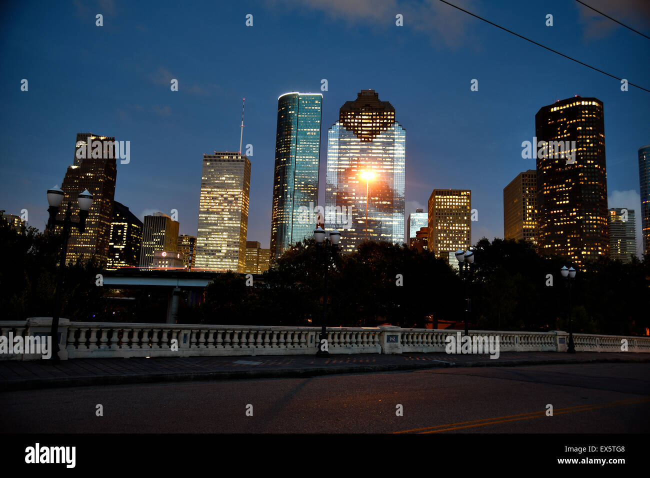 Downtown Houston Skyline At Night