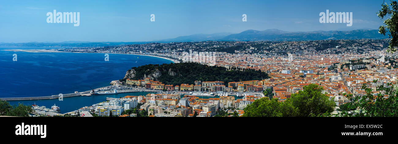 Nice panoramic view, France. Resort. Travel concept Stock Photo - Alamy