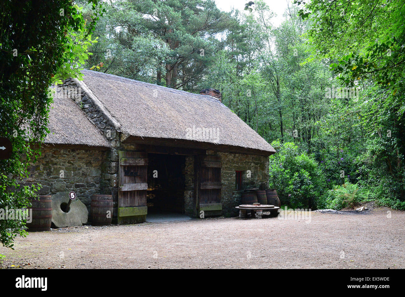 Exterior of 19th century Irish blacksmith's forge at the Ulster ...