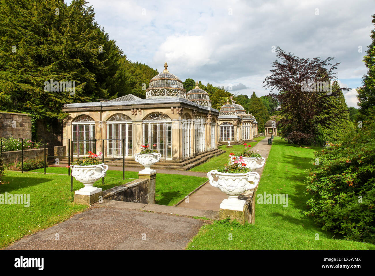 The old conservatory buildings on the Alton Towers Estate Theme Park ...