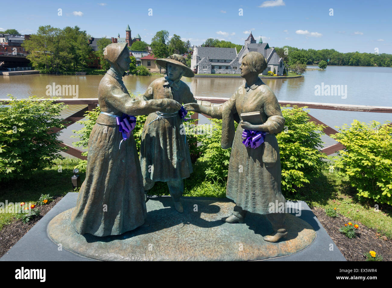 Anthony Stanton Bloomer statue in Seneca Falls NY Stock Photo - Alamy
