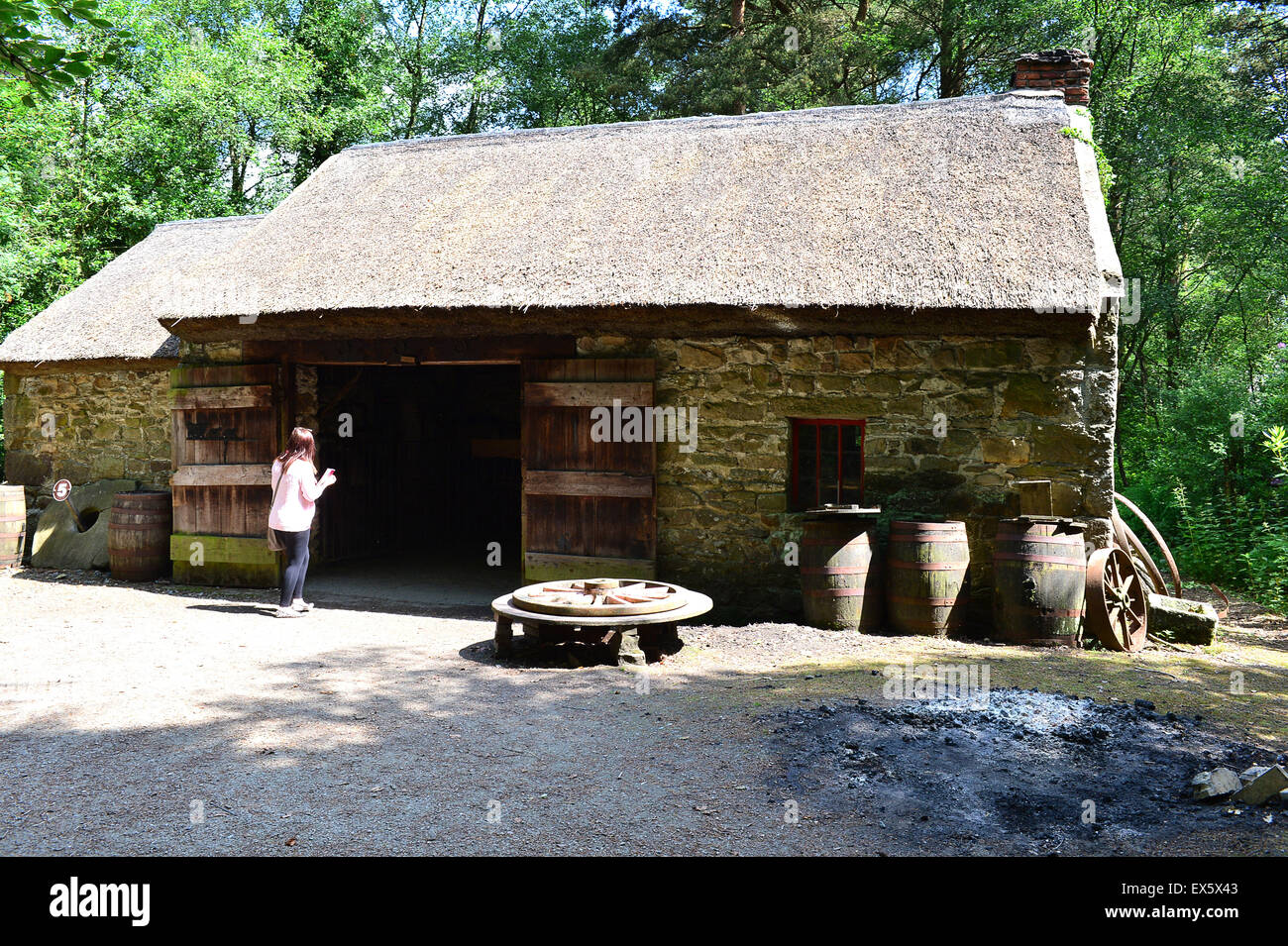 Exterior of 19th century Irish blacksmith's forge at the Ulster ...