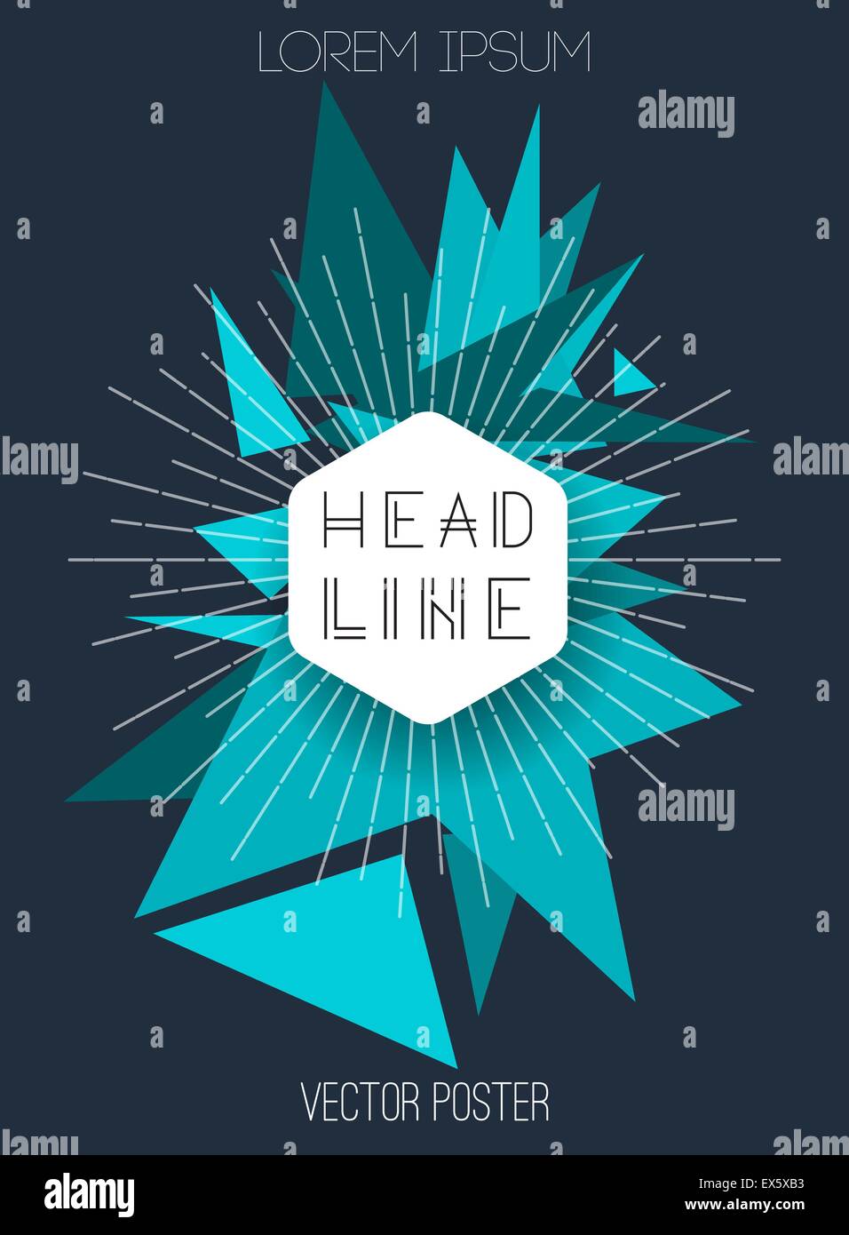 Vector background with triangles. Retro style design for poster or ...
