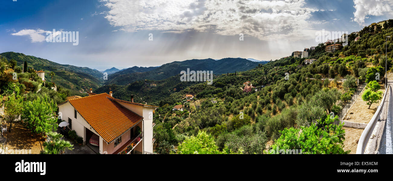 Beautiful panoramic view of italien mountains, tourism concept ...