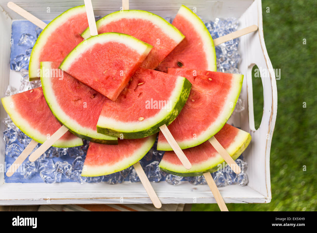 Yummy watermelon slice popsicles for refreshing treat at the summer ...
