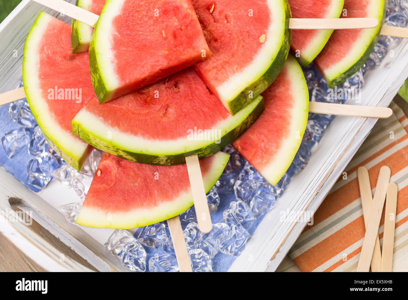 Yummy watermelon slice popsicles for refreshing treat at the summer ...