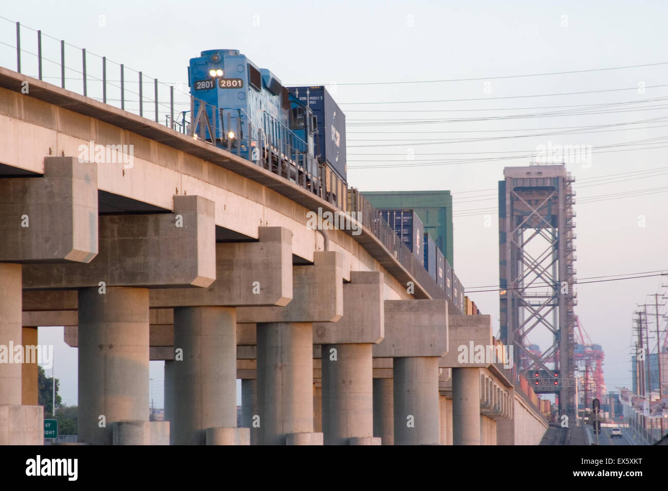 train on bridge Stock Photo - Alamy