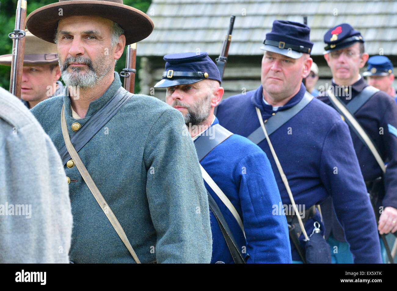 Union Soldiers Marching In Civil High Resolution Stock Photography and ...