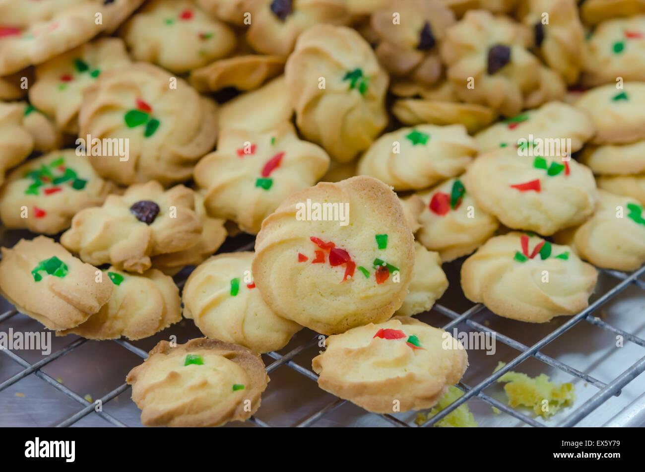 close up fresh homemade cookies with dried fruits Stock Photo - Alamy