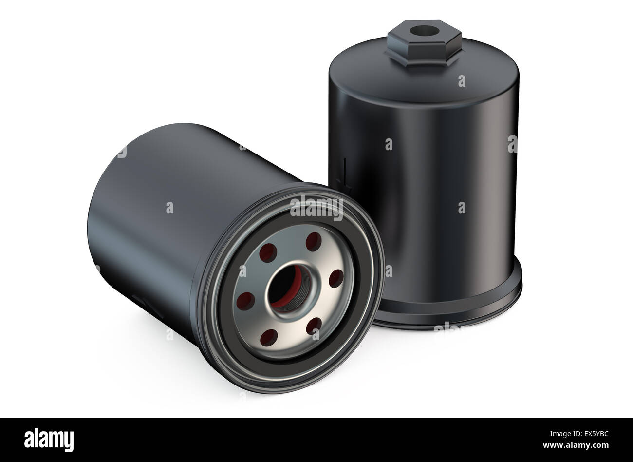 Car Oil filters isolated on white background Stock Photo - Alamy