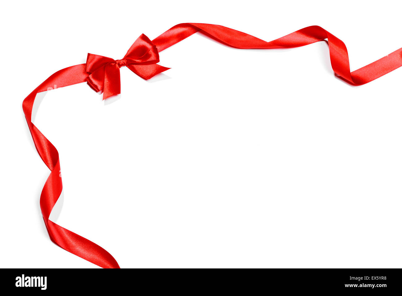 Red ribbons with bow Stock Photo - Alamy