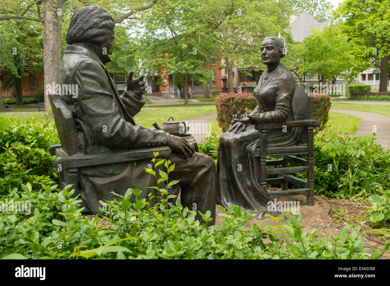 Susan B Anthony square park in Rochester NY Stock Photo - Alamy
