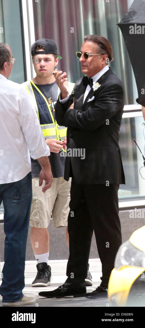 Boston, Massachusetts, USA. 7th July, 2015. Actor Andy Garcia smokes a ...