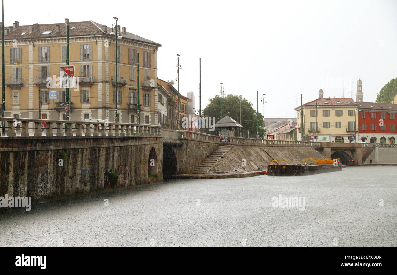 Naviglio Darsena view in Milan, Italy Stock Photo - Alamy