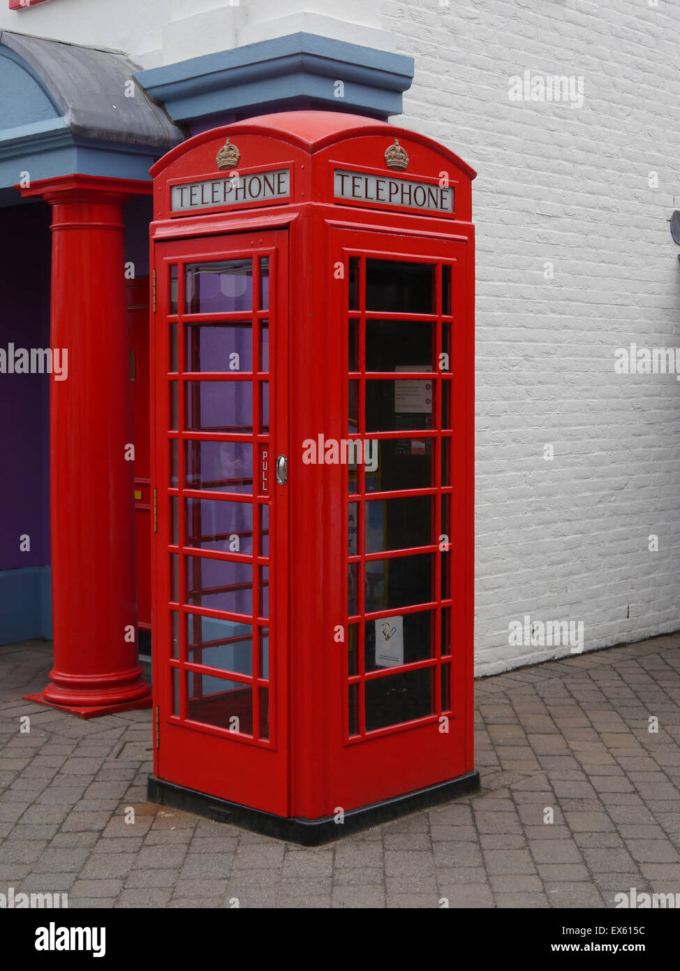 Old fashioned red telephone box hi-res stock photography and images - Alamy