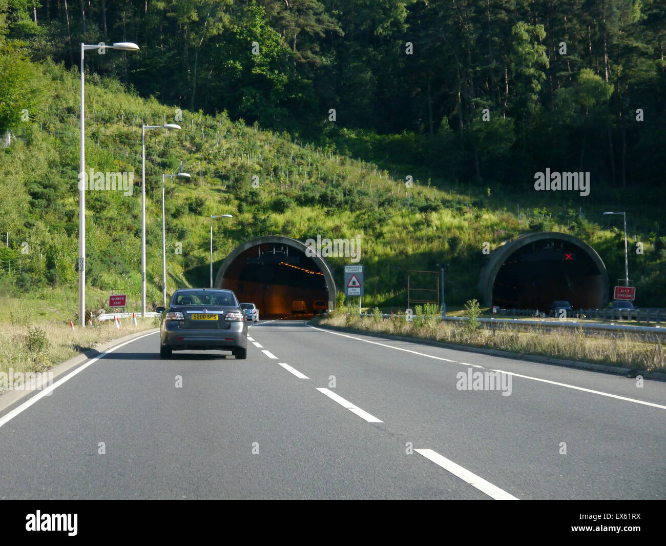 The Southbound entrance to the Hindhead Tunnel, Hindhead, England Stock ...